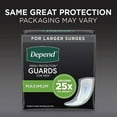 Depend Men's Incontinence Guards, Bladder Leak Protection Pads, Maximum ...