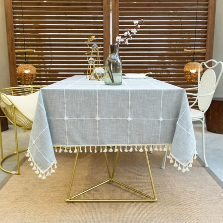 This elegant tablecloth is made of Egyptian longstaple natural linen ...