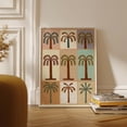 Affixzi Palm Tree Grid Poster, Minimal Tropical Art Print, Paper Wall ...