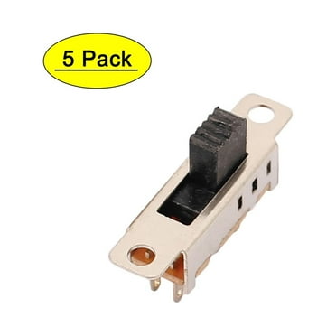 5pcs 2 Position Straight 6P DPDT Micro Slide Switch Latching Toggle Switch - Walmart.com
