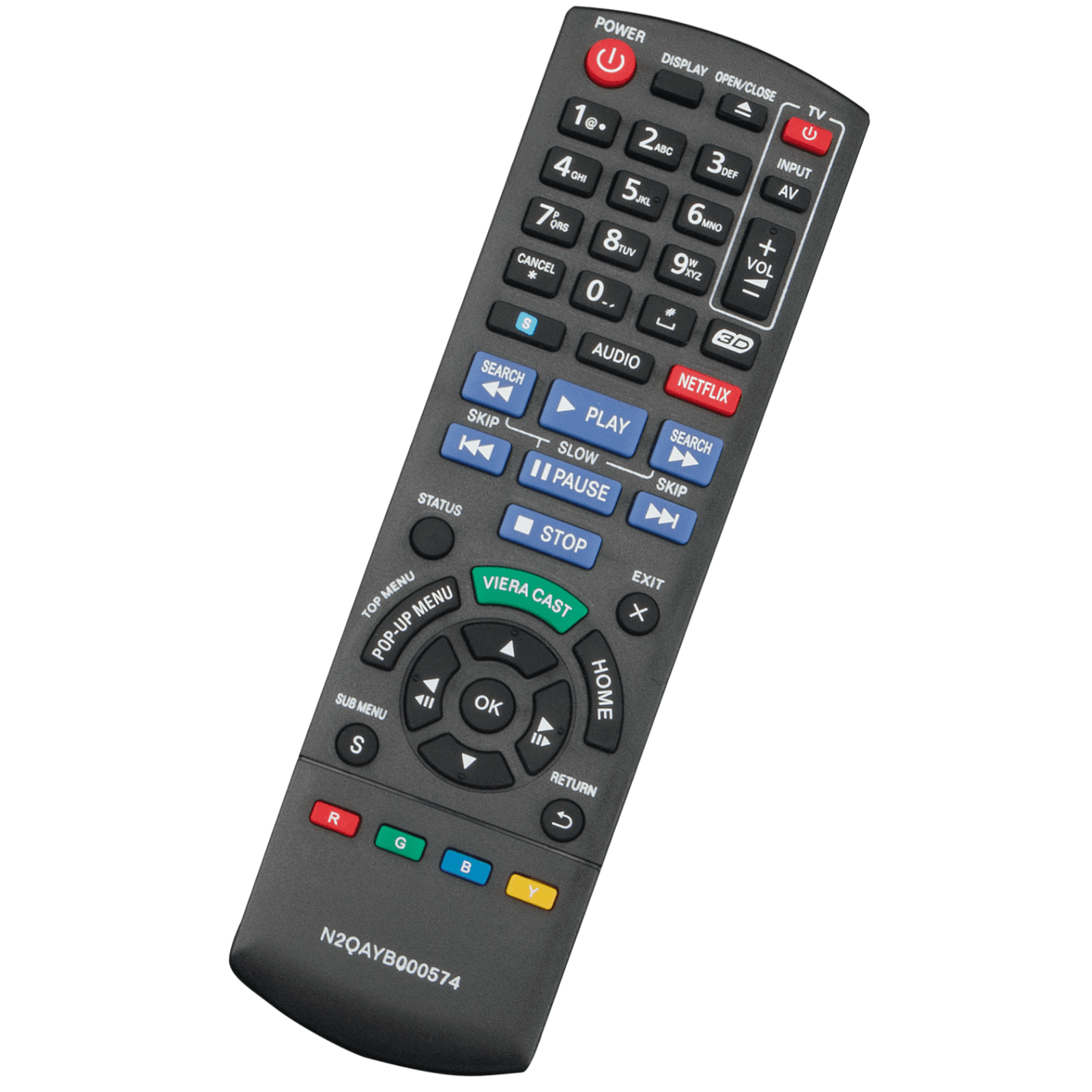 N2QAYB000574 Replace Remote Control for Panasonic Blu-ray Disc Player ...