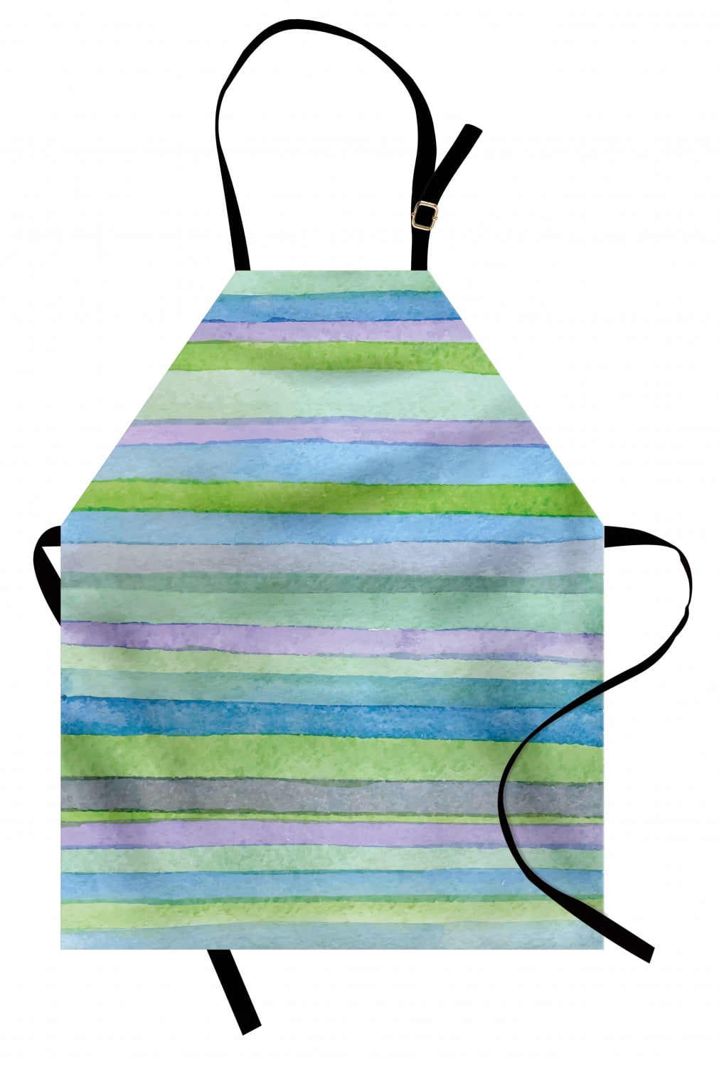Blue Apron Hand Drawn Style Watercolor Striped Pattern Soft Colors ...