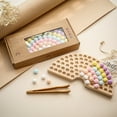 Wooden Peg Board Beads Game Color Sorting Toys Counting Matching Game ...