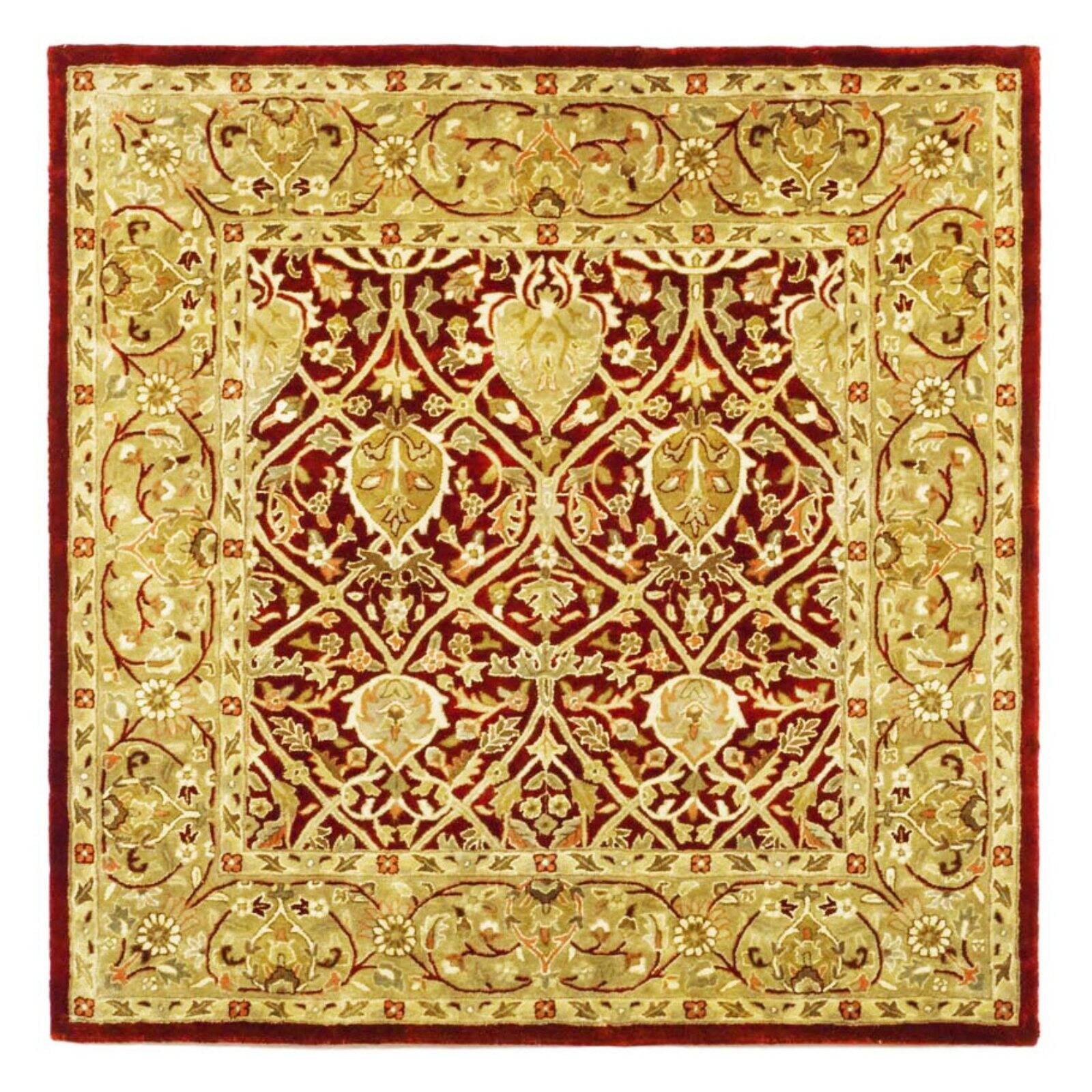 SAFAVIEH Persian Legend Adrian Floral Bordered Wool Area Rug, Red/Gold ...