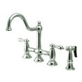 Kingston Brass Ks378.Al Restoration 1.8 GPM Widespread Bridge Kitchen Faucet - Brass - Walmart.com
