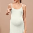 Purcolt Women's Maternity Dress Modal Nursing Nightgown Soft Spaghetti ...