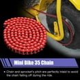 35 Red Chain with Mini Bike Chain Tensioner Compatible with Coleman ...