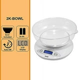 AMERICAN WEIGH SCALE Digital Kitchen Food Scale with Removable Bowl ...