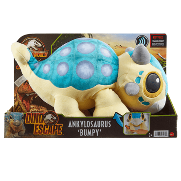 Jurassic World Bumpy Plush Dinosaur Toy with Roar Sound; Camp ...