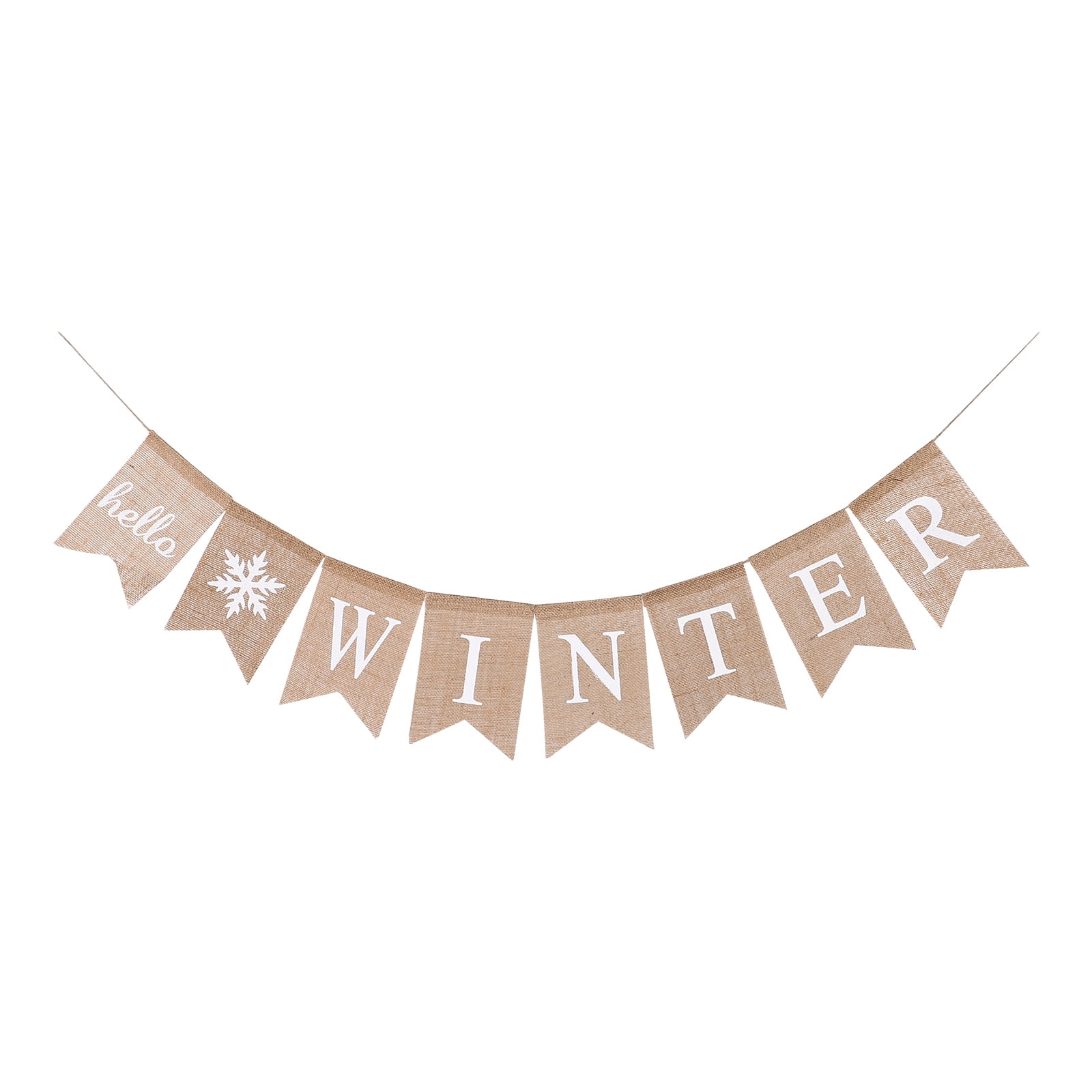 Bandera de arpillera con temática invernal, impresión creativa de ...