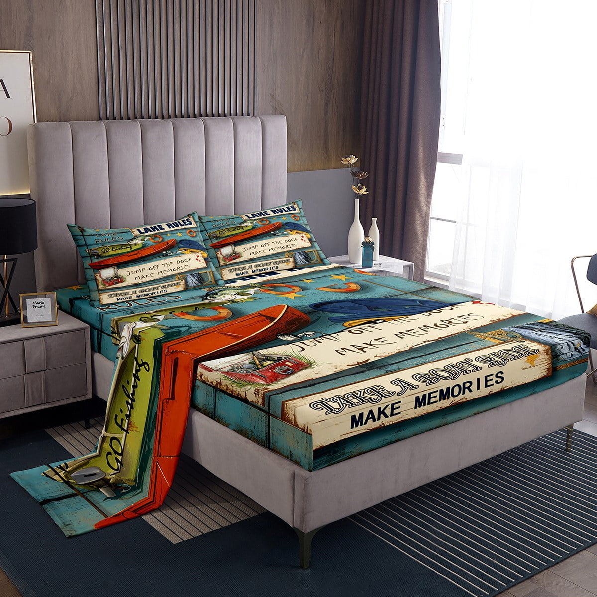 Click here for Erosebridal Lodge Cabin Sheet Set Queen  Hunting A... prices