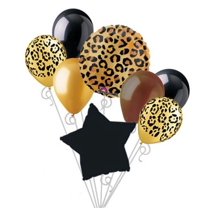 Cheetah Print Balloon Bouquet Set Party Decoration 8pc - Walmart.com