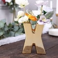 BalsaCircle 6" Gold X Metallic Letters Symbols Ceramic Flower Vase ...