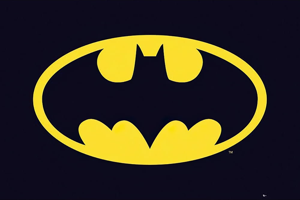 Batman Poster Print Classic Bat Logo Size 36 X 24
