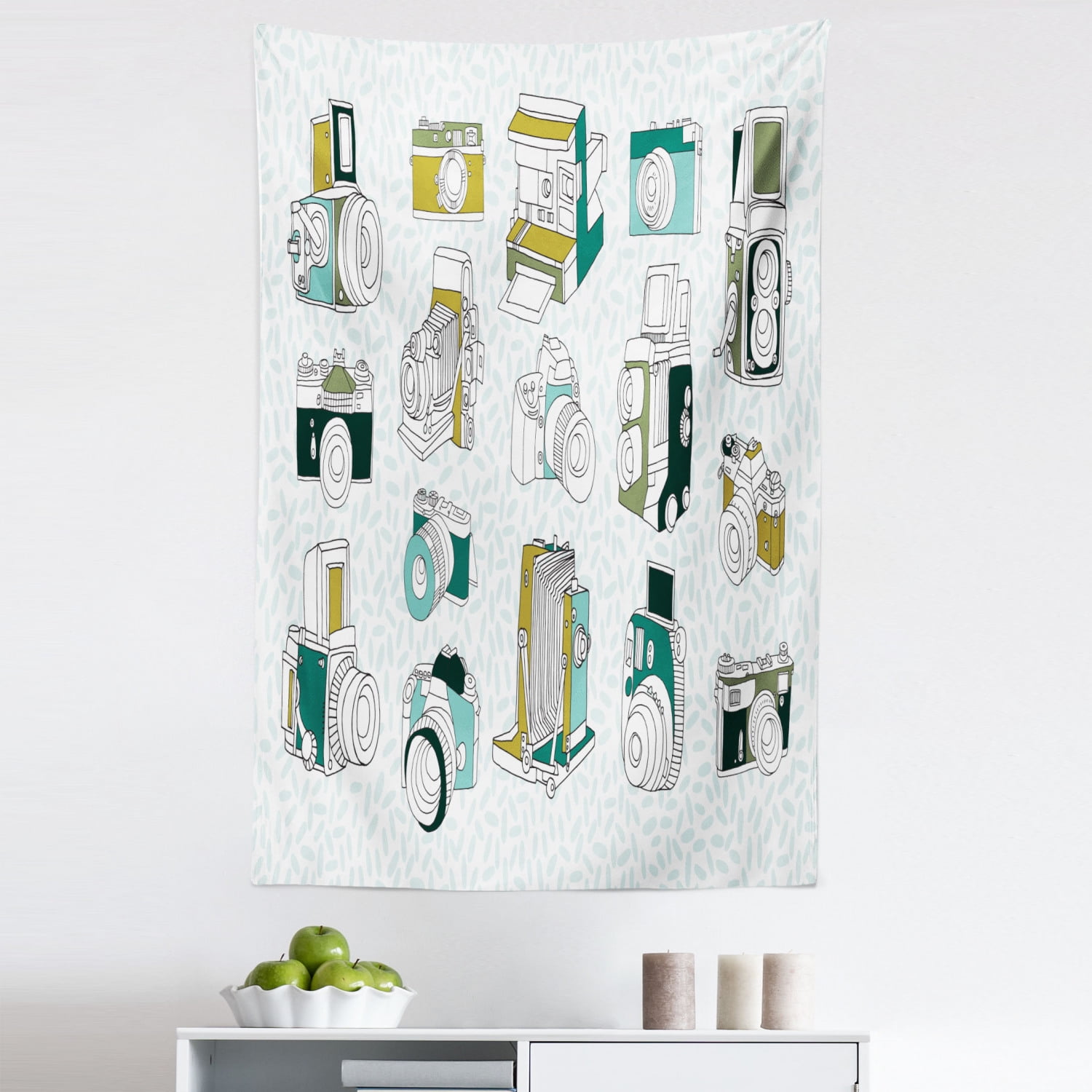 Paparazzi Tapestry, Various Vintage Cameras Professional Photography ...