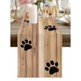Burlap Table Runner 36 Inches Long, Dog Claws Brown Wooden Non-Slip ...