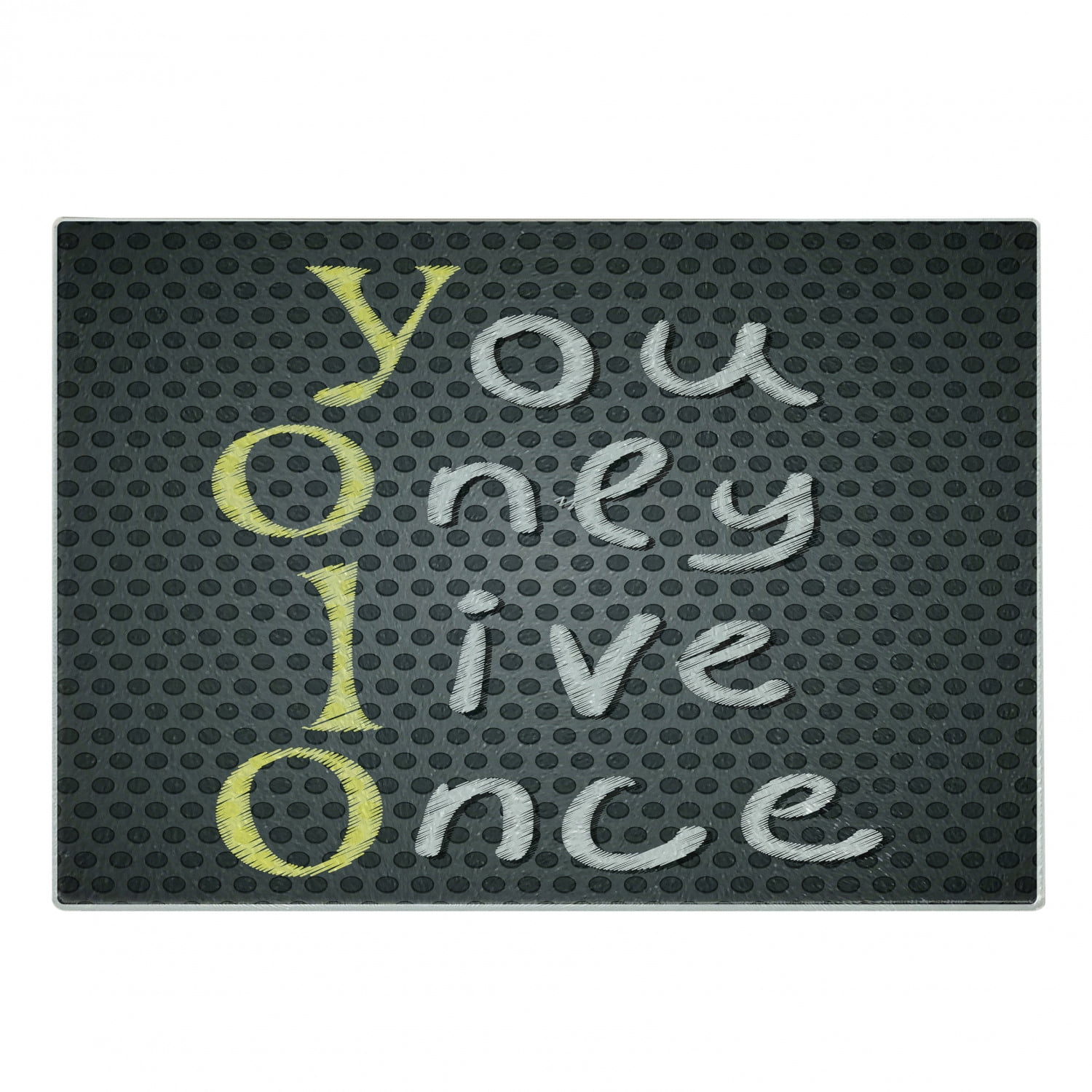 YOLO Cutting Board, Freedom Slogan You Only Live Once Words on Dotted ...
