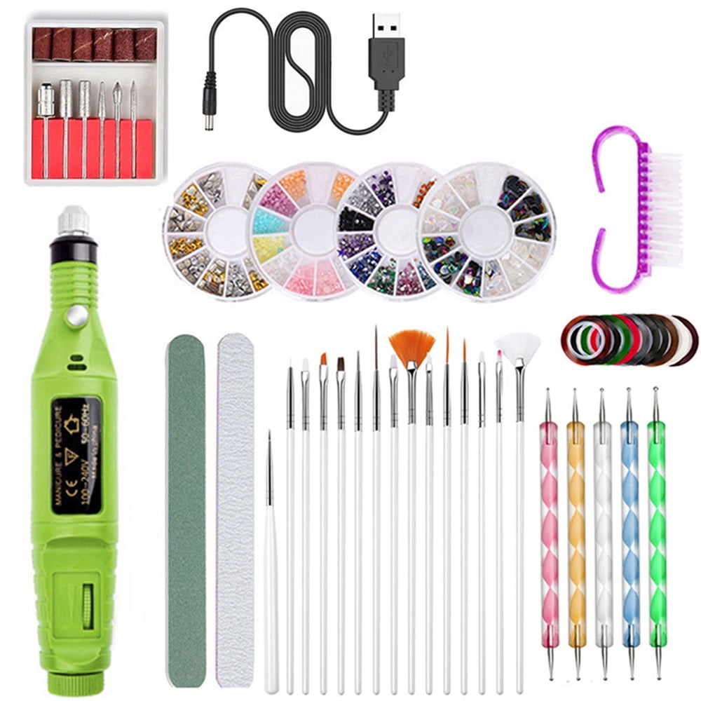 Electric Nail Drill Kit Set, USB Portable Pedicure Set Electric Nail ...