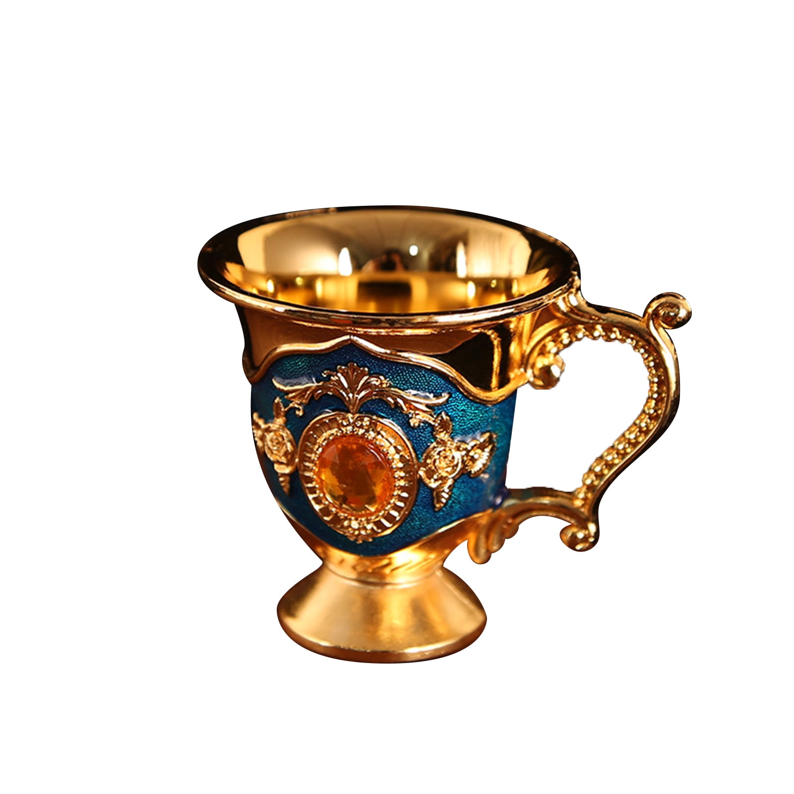 Farfi Beautiful Retro Teacup Style Zinc Alloy Exquisite Rhinestone ...