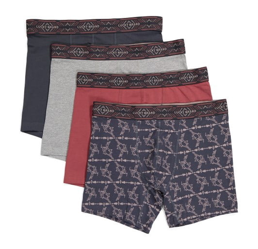 LUCKY BRAND BOXER X4 - 11 P37 XLARGE - BULL - MEN BRIEF UNDERWEAR 4 ...