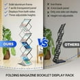 ZIHUI Literature Display Stand Foldable Aluminum Brochure Pamphlet ...