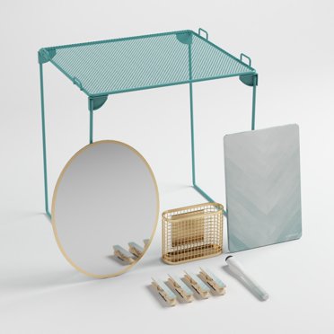 U Brands Locker Kit, 11 Piece Set, Shelf and Accessories, Gray, 4144U ...