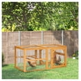 55" Chicken Coop Extension Run, Wooden Hen House Add-on, Expandable ...