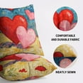 Blue Yellow Starry Sky Red Pink Love Heart Valentines Day Pillow Covers ...