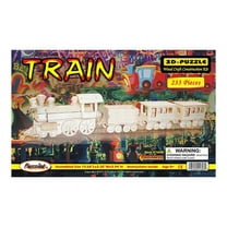 Puzzled Train 3D Puzzle Wood Craft Construction Kit - Walmart.com