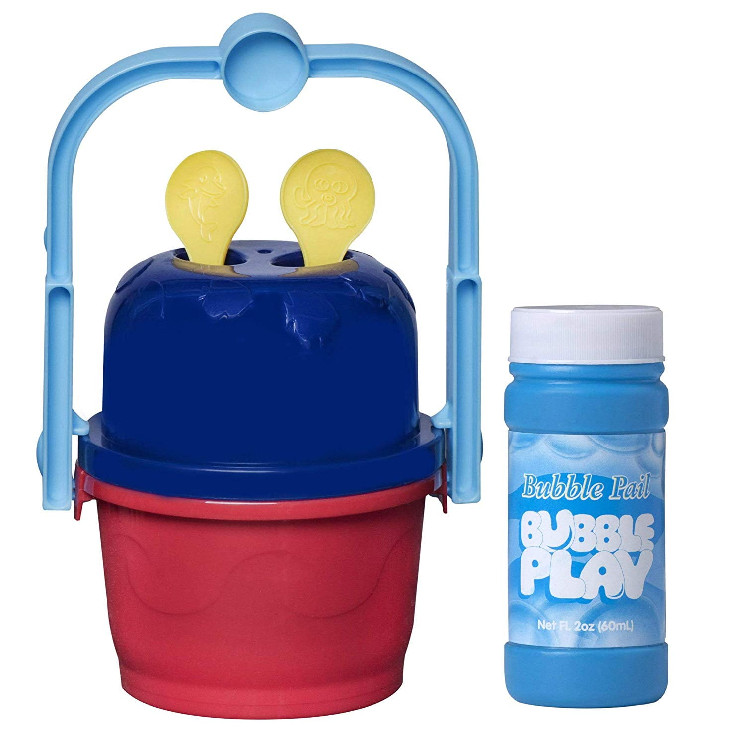 Bubble Play Jumbo Bubble Bucket - No Spill Pail for Kids w/ [2 ...
