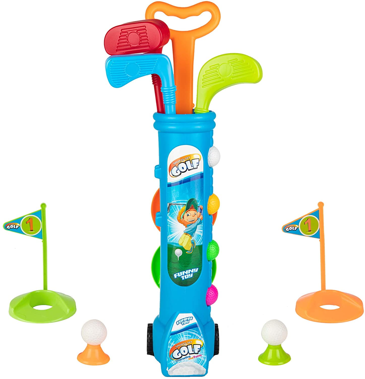 Kids Golf Clubs Set Golf Toy With 1 Golf Cart 3 Golf Clubs 2 kids-golf-clubs-set-golf-toy-with-1-golf-cart-3-golf-clubs-2