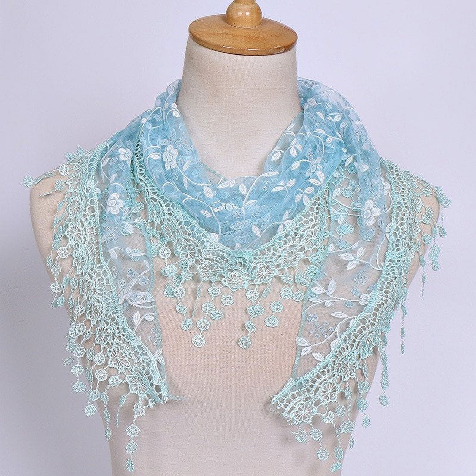 Click here for Generic Lace Tassel Wrap Scarf Floral Women Scarf... prices