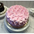 DEZICAKES Large Pink Rosette Fake Cake Display 9" Faux Cake- Decoration ...