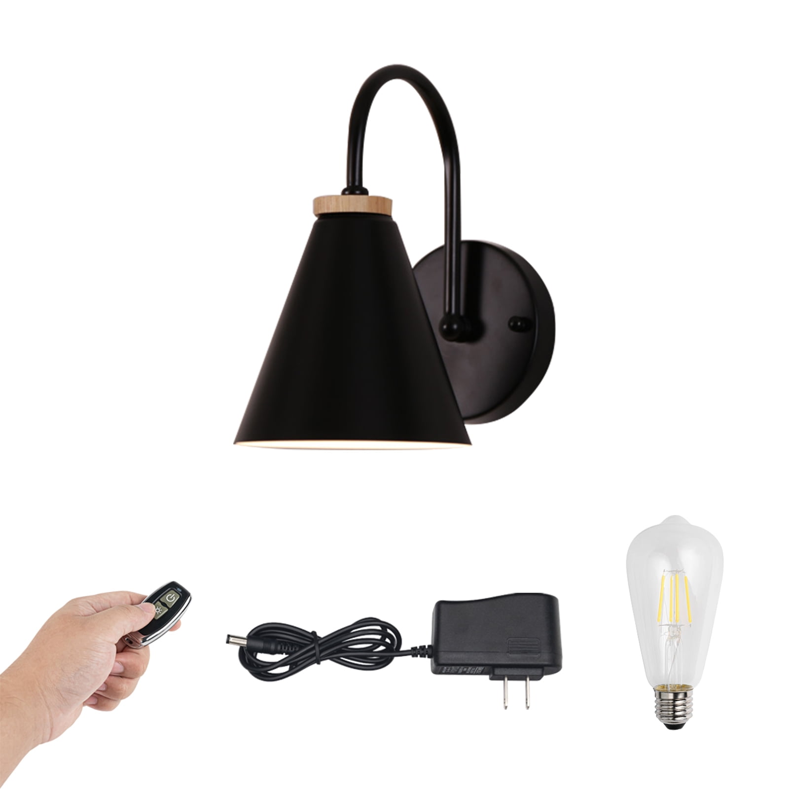 Click here for Fsliving Low-Volt Rechargeable Wireless Black Meta... prices