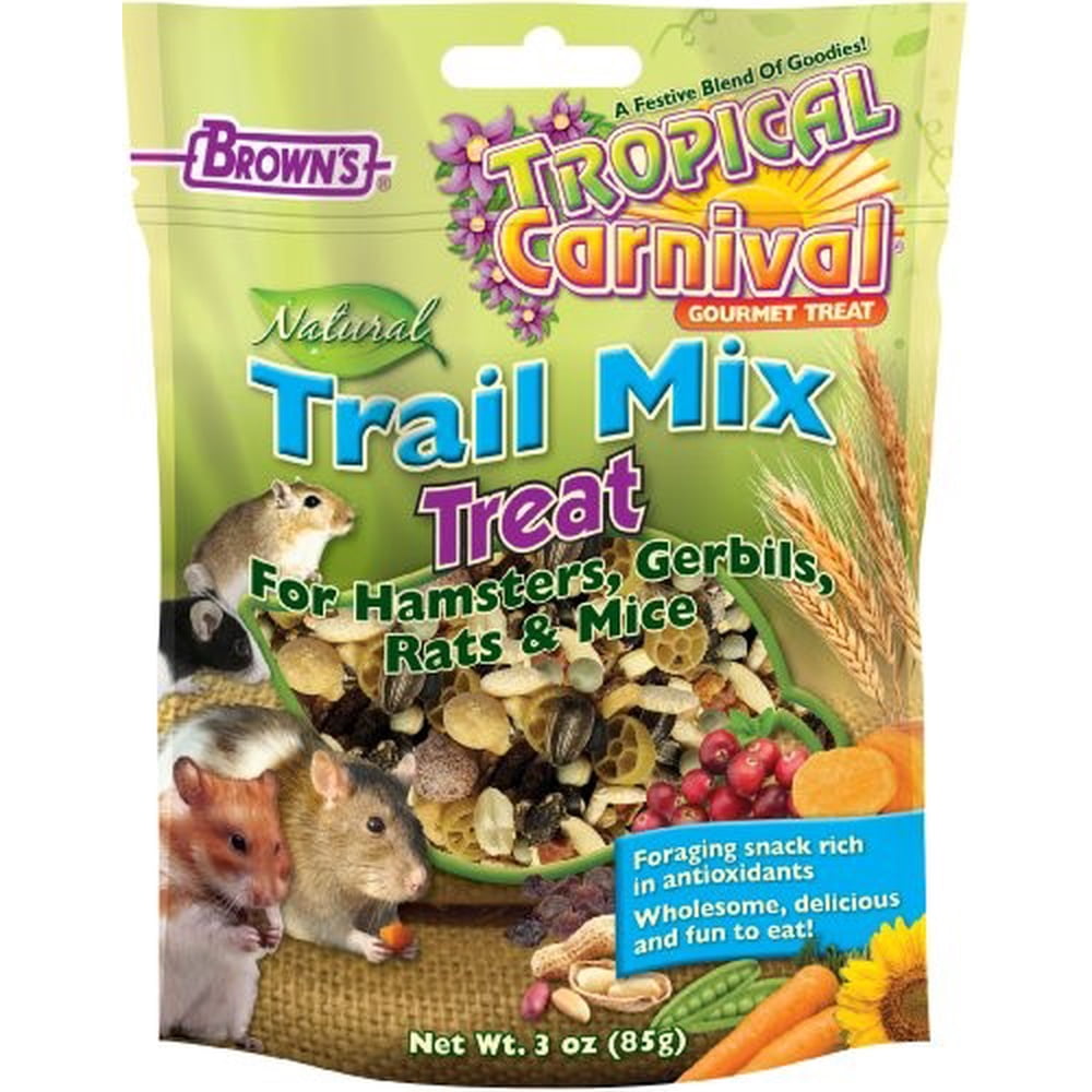 Brown's Tropical Carnival Trail Mix Small Animal Treat, 3 Oz - Walmart ...
