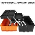 Torin 17" Plastic Tool Box 3-Tiers Multi-Function Storage Portable Toolbox Organizer,Orange ...