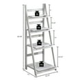 Hofitlead 4 Tier Wooden Ladder Shelf, Rustic Folding Bookcase, Tall ...