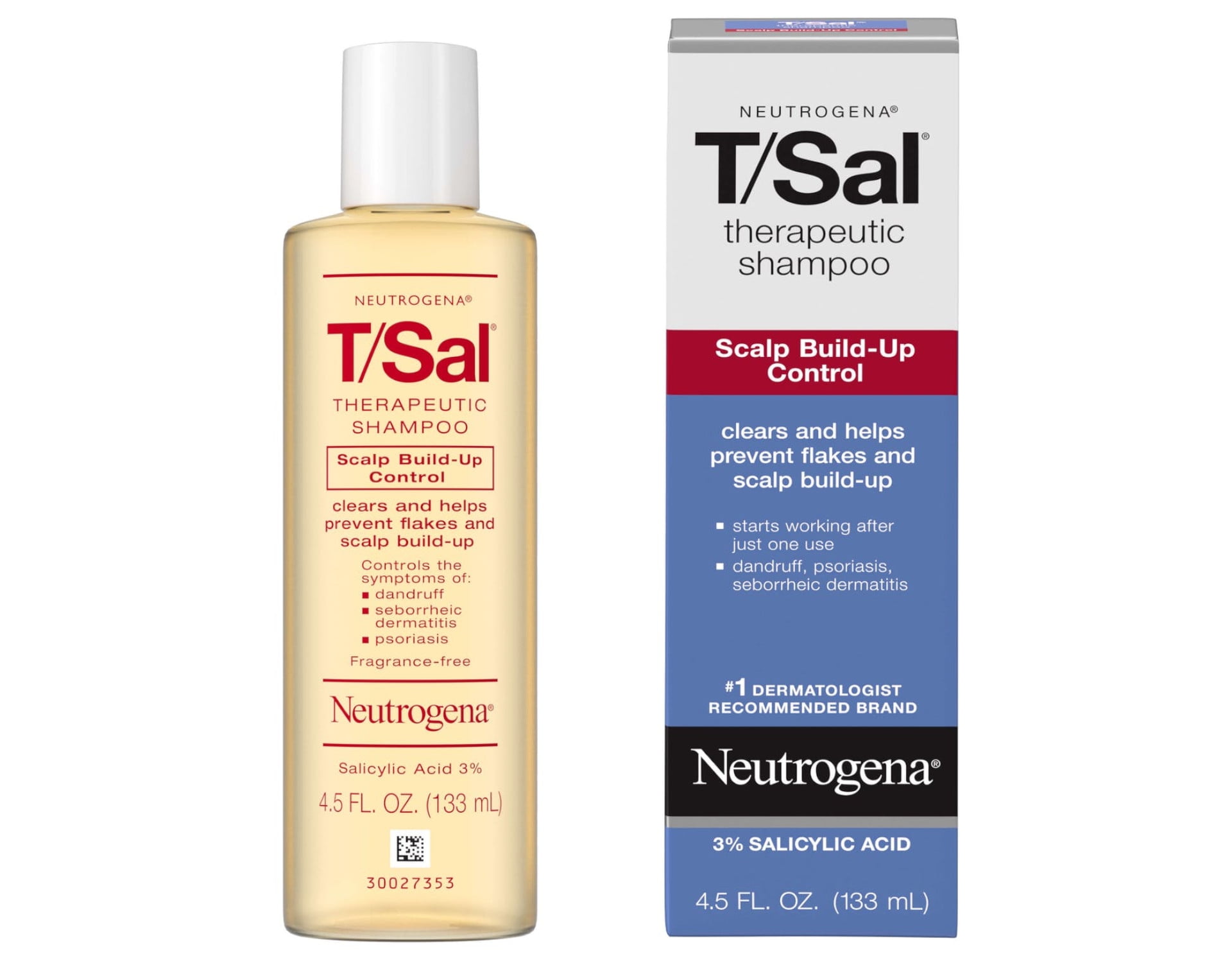 Neutrogena T Sal Therapeutic Daily Shampoo Scalp Build Up Control Clear Clean 4.5 fl oz 2 Pack Walmart