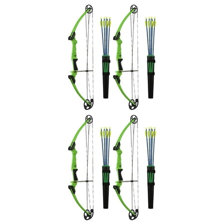 Genesis Archery Left-Handed Compound Bow Archery Kit, Green (4 Pack ...