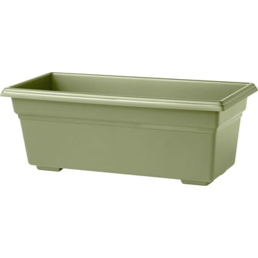 Bloem 14-in Veranda Square Deck Box Resin Planter - Black - Walmart.com