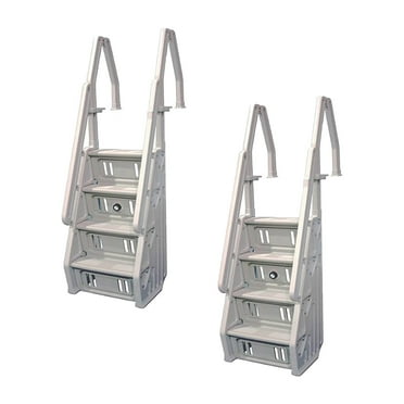 Main Access Universal Pool Ladder Anchor (2 Pack) and Pool Ladder Liner ...
