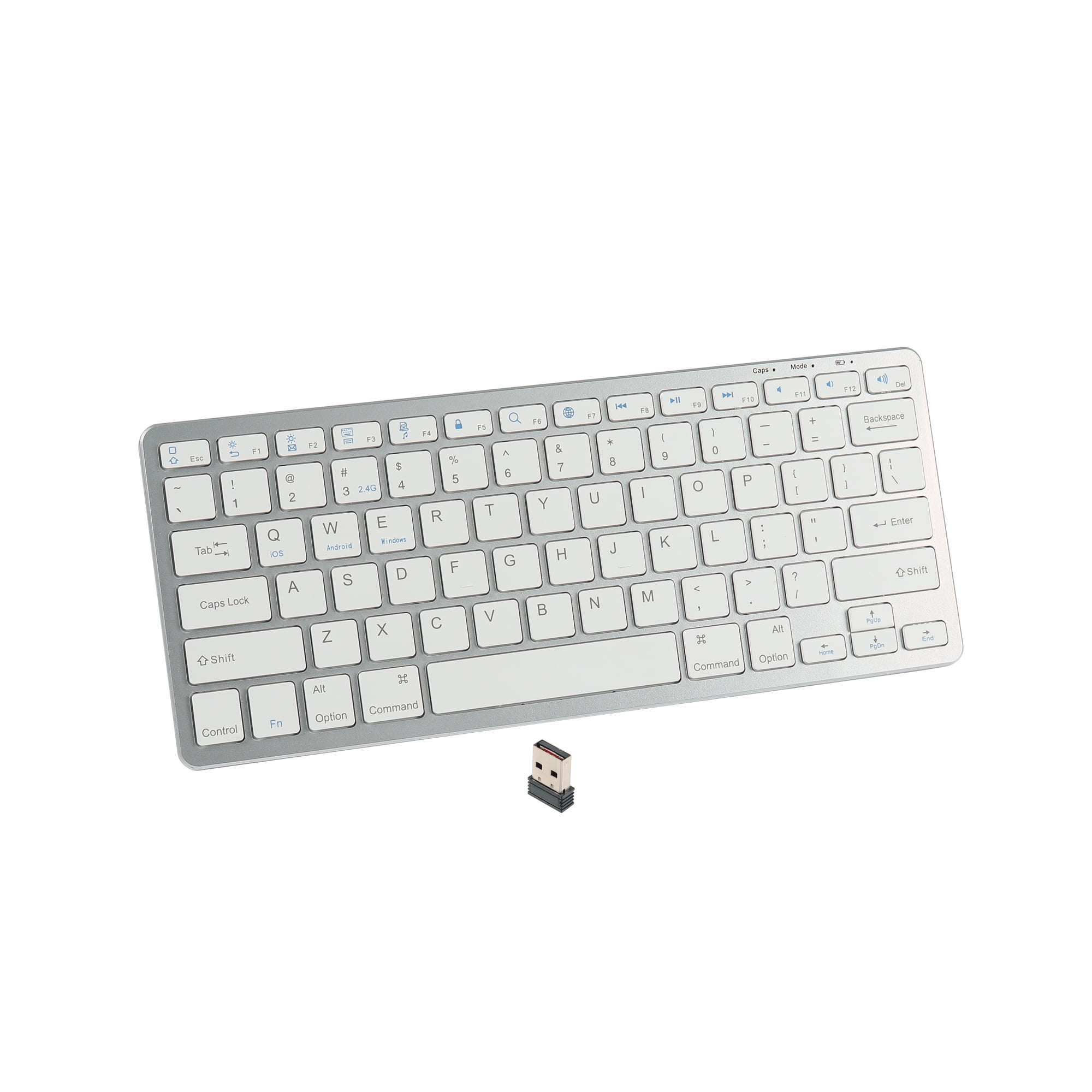 PloutoRich Wireless Bluetooth Keyboard, Rechargeable Ultra Thin ...
