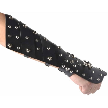 JOYWEI Black Leather Martial Arts Forearm Guards/Gauntlet Arm Armor ...
