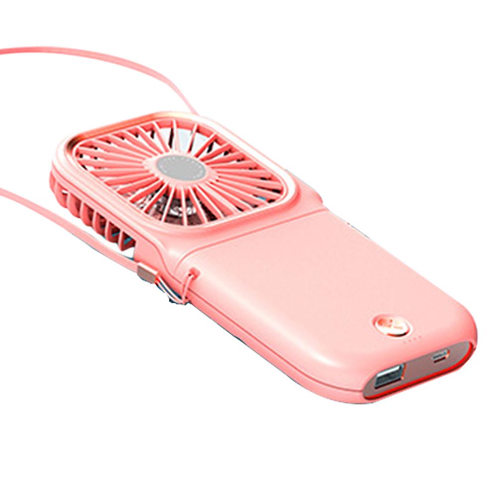 Pequeña fan con pilas de la mini fan portátil como banco del poder ...