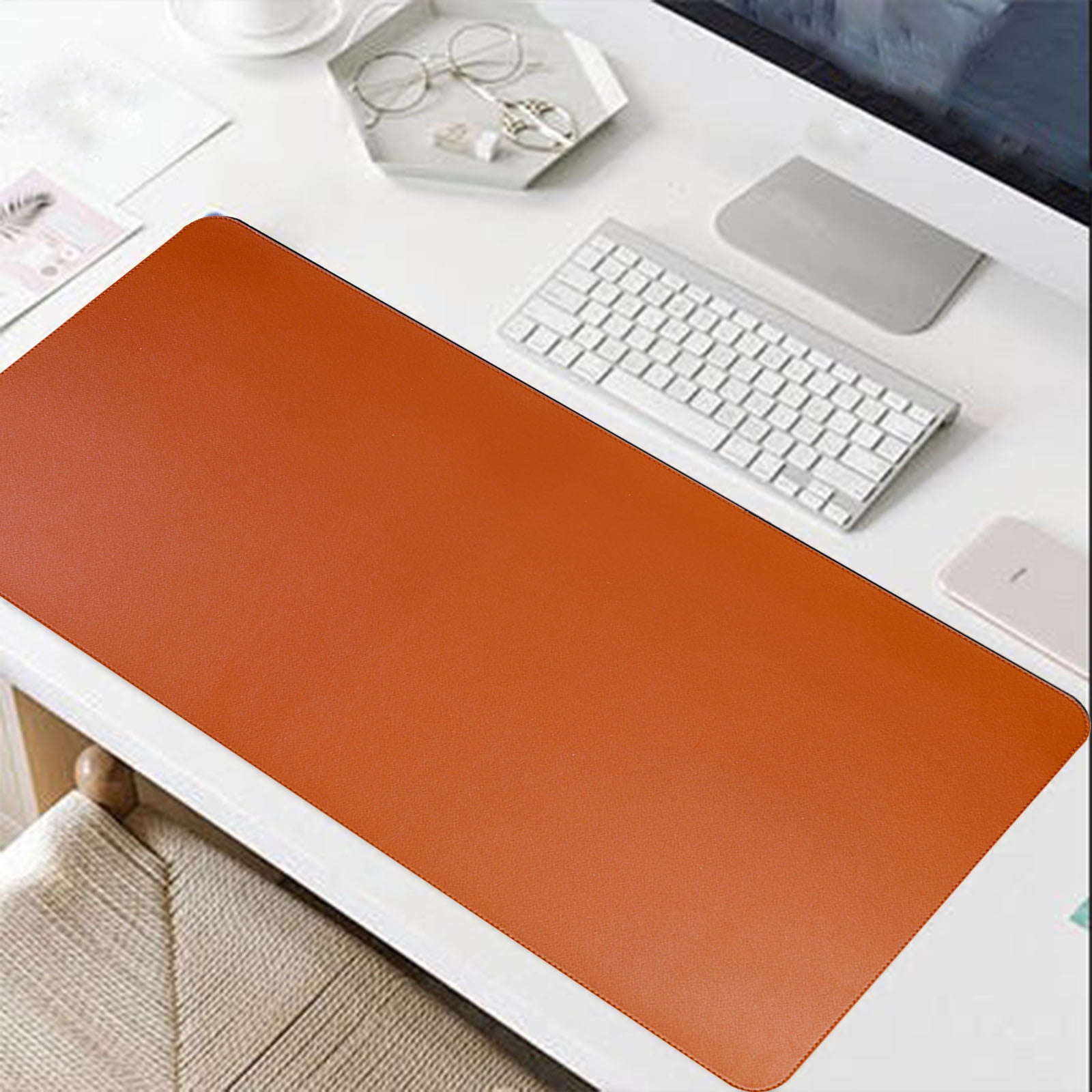 Yanzu3 Cork Bottom Mouse Pad – Non-Slip Desk Pad, Soft Leather Desk Mat ...