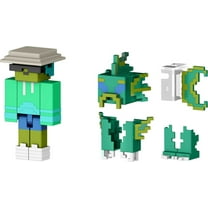Minecraft Legends Large Scale Character 2-Pack, Creeper vs Piglin ...