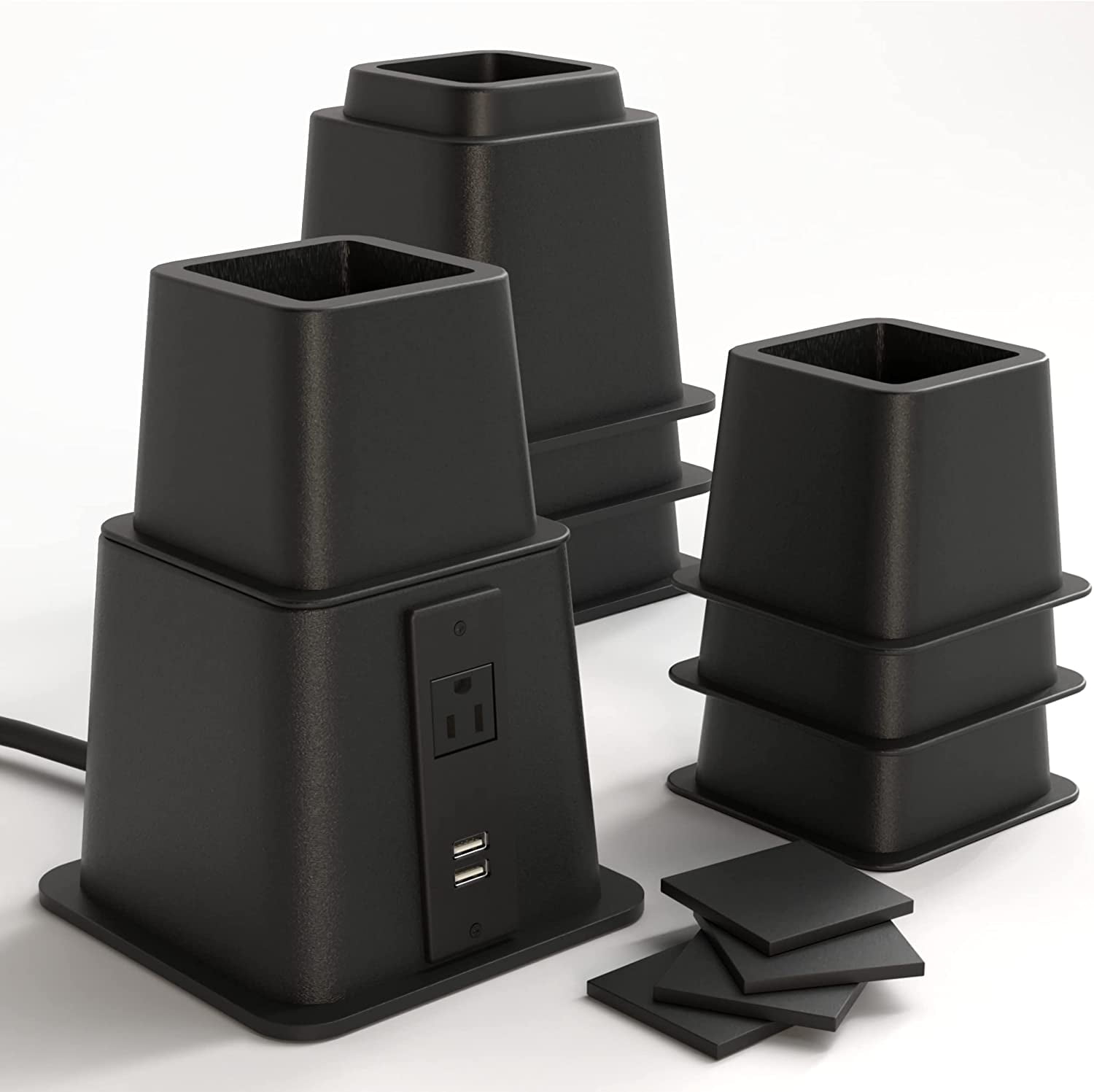 Home Intuition Heavy Duty Adjustable Bed Risers Furniture Riser 3, 5 or ...