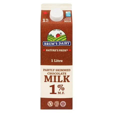 Brum's 1% M.F Chocolate, Partly Skimmed Milk., 1 L Carton - Walmart.ca