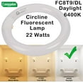 8 inch T9 22 Watts Round Light Bulbs FC8T9/DX Circular Fluorescent ...