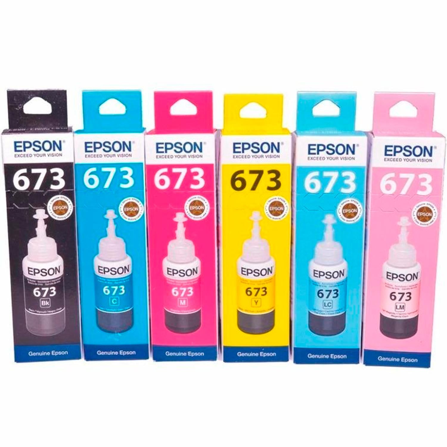 Kit 6 Botellas Tinta EPSON T673 L800 L805 L810 L850 L1800 Epson T673 ...